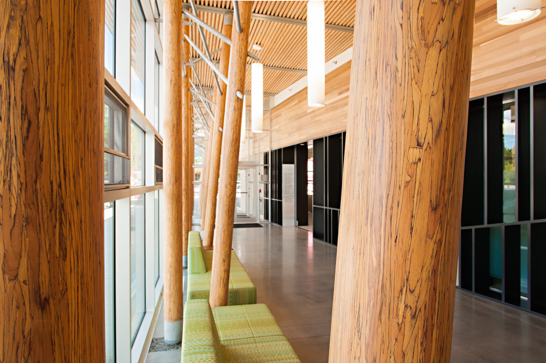 Wood building